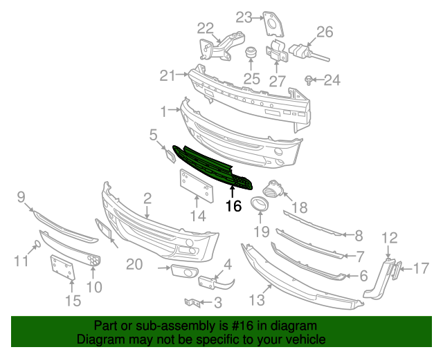 2005-2008 Mini Cooper Grille 51-11-7-127-933 | The BMW Mini Part Store