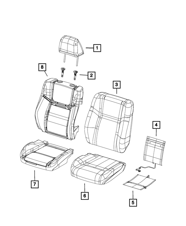 Genuine OEM Mopar Seat Cushion Foam, Left Part# 68148807AA Fits 2012 ...
