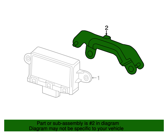117-545-07-40 - Control Module Bracket 2014-2019 Mercedes-Benz ...