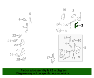 2008-2014 Ford Door Lock Cylinder Clip 8C2Z-1522023-B | QuirkParts