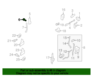 Genuine OEM Ford Part - Handle, Outside Rivet W525172-S417 | Genuine ...