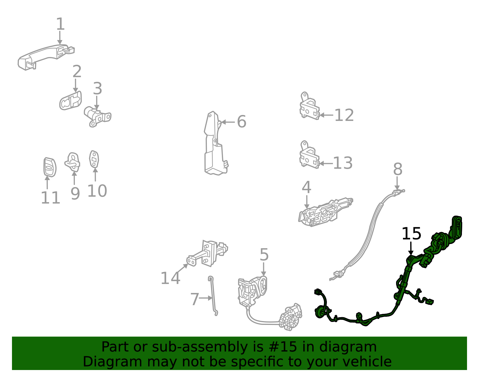 2021-2022 Cadillac Front Driver Side Door Wiring Harness 84876628 GM ...