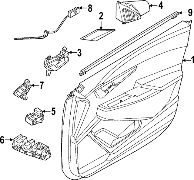82230-CV000 - Belt Weather-Strip 2022-2024 Kia EV6 | Kia.Parts Store