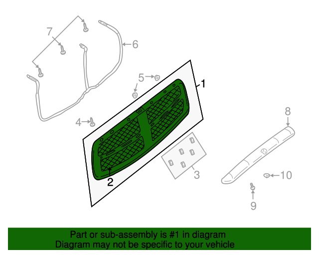 2006-2009 Dodge Grille Assembly 55077778AF | TascaParts.com