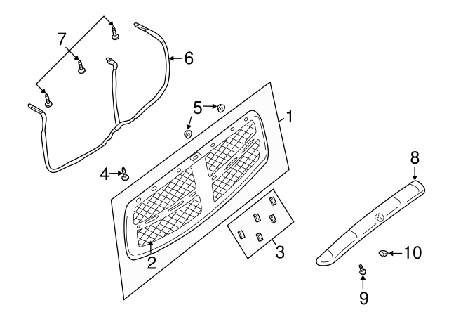 2006-2009 Dodge Grille Assembly 55077778AF | TascaParts.com