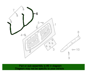 2006-2009 Dodge Grille 55077776AA | Mopar Parts Canada