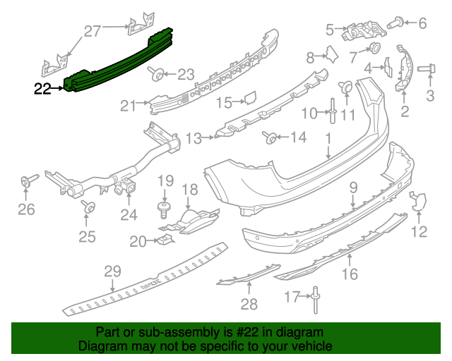 2015-2018 Ford Impact Bar FT4Z-5810852-B | OEM Parts Online