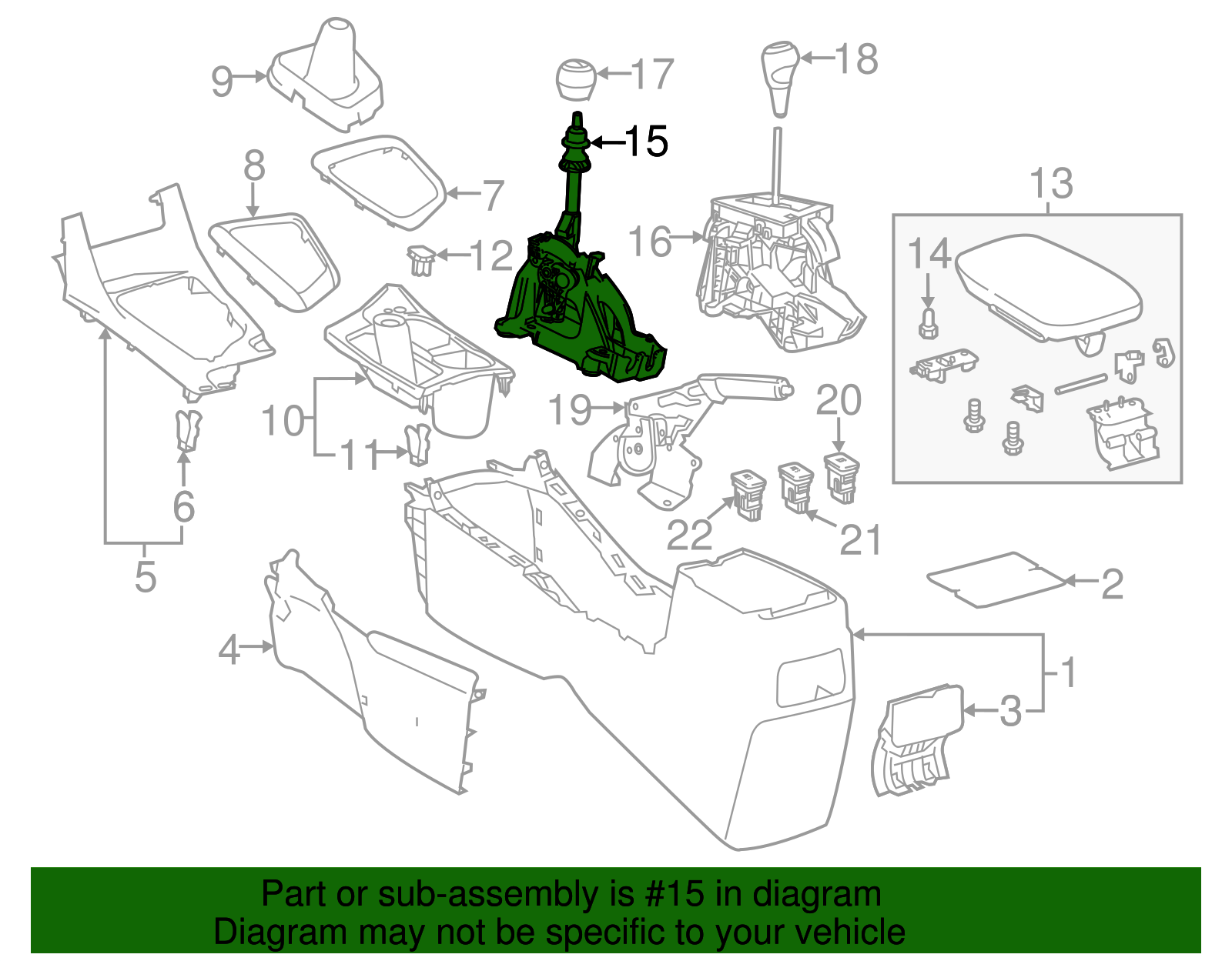 2014-2019 Toyota Gear Shift Assembly 33530-12C40 | Toyota Parts Center
