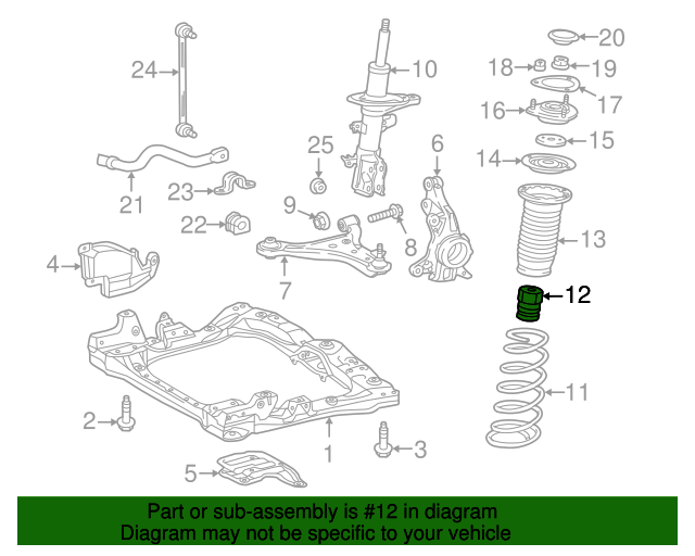 48331-74010 - Bumper Front Spring - 2012-2015 Scion iQ | OEM Genuine ...