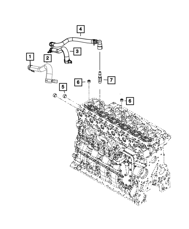 MOPAR GENUINE HEATER HOSE - 55057182AA - 55057182AA | Mopar Online Parts