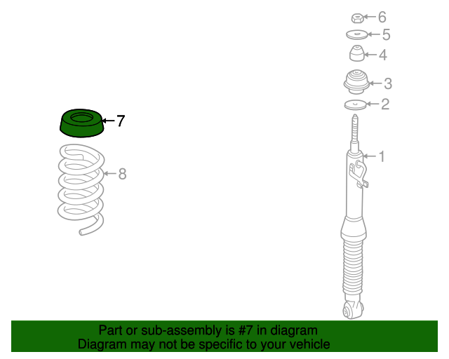 1996-2017 Mercedes-Benz Upper Spring Insulator 210-325-02-84 | MB OEM Parts