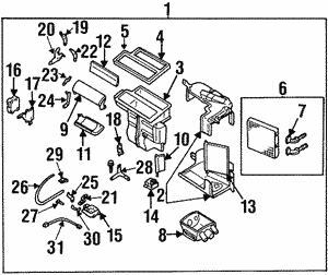 1998-1999 Nissan Maxima A/C Air Mix/Blend Door Actuator (3 pin) 27732 ...