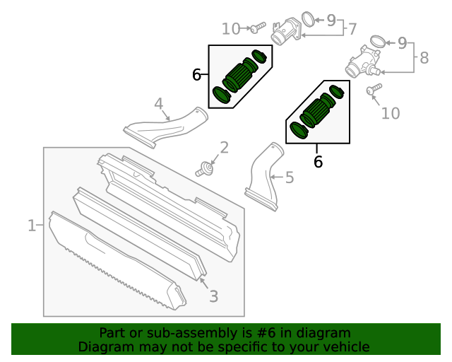 2017-2023 Porsche Panamera Engine Air Intake Hose Adapter 971-129-627-A ...