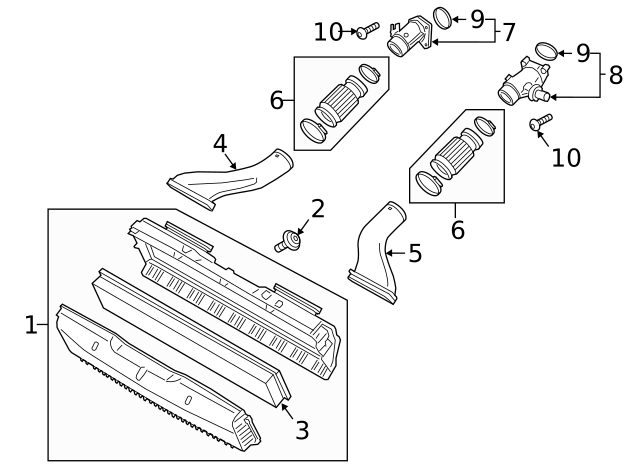 971-128-607-J - Air Filter and Housing Assembly 2017-2019 Porsche ...