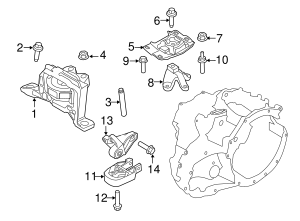 2016-2018 Ford Focus Motor Mount G1FZ-6038-A | OEM Parts Online