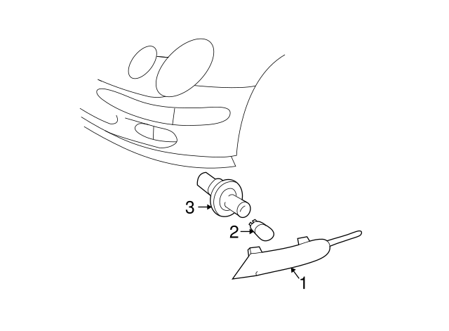 211-820-01-21 - Side Marker Light 2003-2006 Mercedes-Benz ...