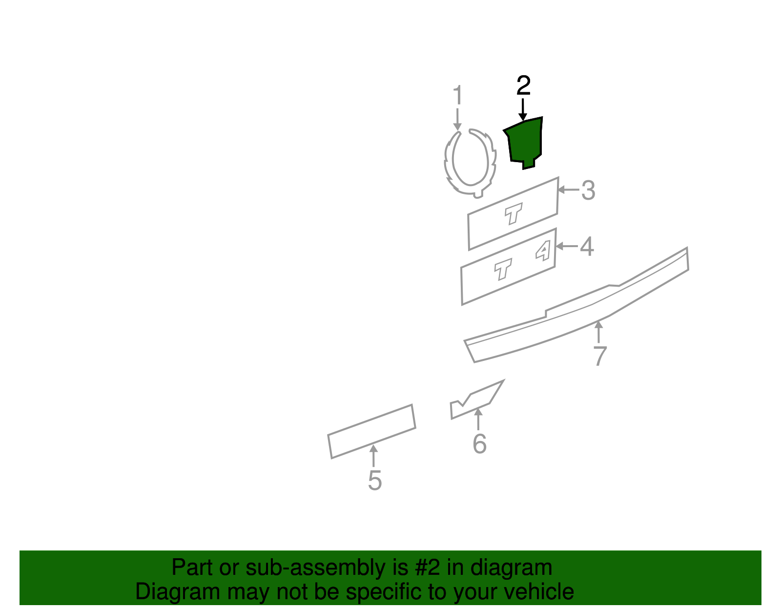 2011-2015 Cadillac CTS Deck Lid Emblem 25840466 GM | GMPartsDirect.com