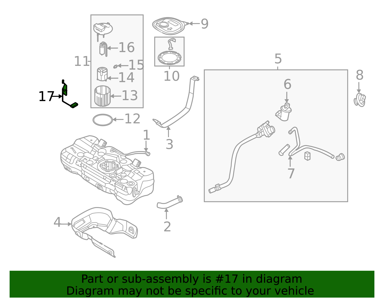 94460-BY100 - Fuel Sender And Hanger Assembly 2024-2025 Hyundai Elantra ...