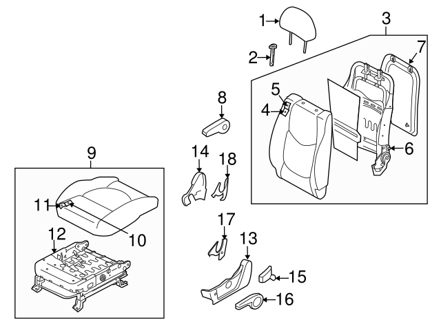 88260-2K000AHD - Cushion Cover - 2010-2011 Kia Soul | Kia Auto Parts