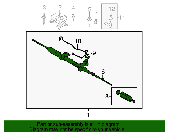 2007-2013 Mitsubishi Outlander Steering Gear 4410A026 | OEM Parts Online