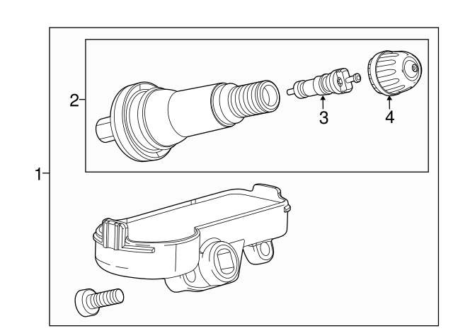 2021-2025 GM Tire Pressure Indicator Sensor 13538566 GM | GMPartsDirect.com