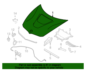 51007376298 - 2014-2020 BMW i8 Hood (51-00-7-376-298) | BMW of South ...