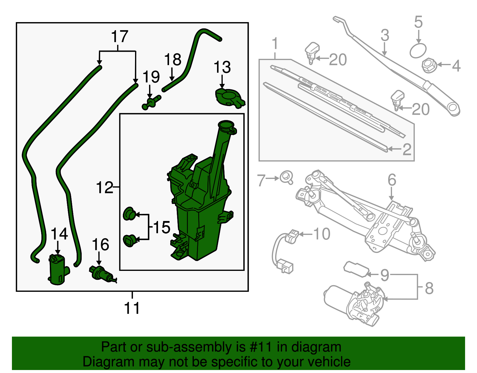 98610-D9700 - Washer Reservoir 2020-2022 Kia Sportage | Kia.Parts Store