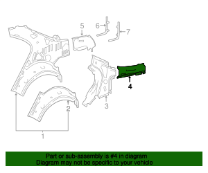 213-637-41-00 - Quarter Panel Reinforcement 2017-2023 Mercedes-Benz ...