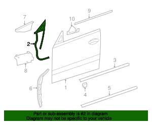 2006-2011 Mercedes-Benz Door Seal 219-720-05-78 | AutoNationParts.com