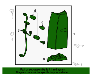 2015-2020 Chevrolet Combo Lamp Assembly - Driver's Side (LH) 84467058 ...