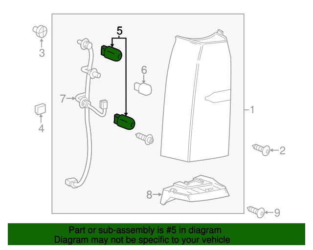 2015-2021 GM Headlamp Bulb 13596816 | GMPartsDirect.com