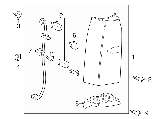 2015-2020 Chevrolet Combo Lamp Assembly - Driver's Side (LH) 84467058 ...