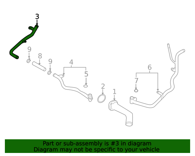 14050AB001 - Pipe Complete Water - Subaru Parts Guys