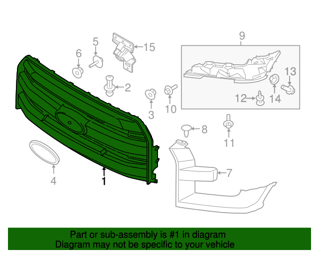 2015-2017 Ford F-150 Grille FL3Z-8200-HA | OEM Parts Online