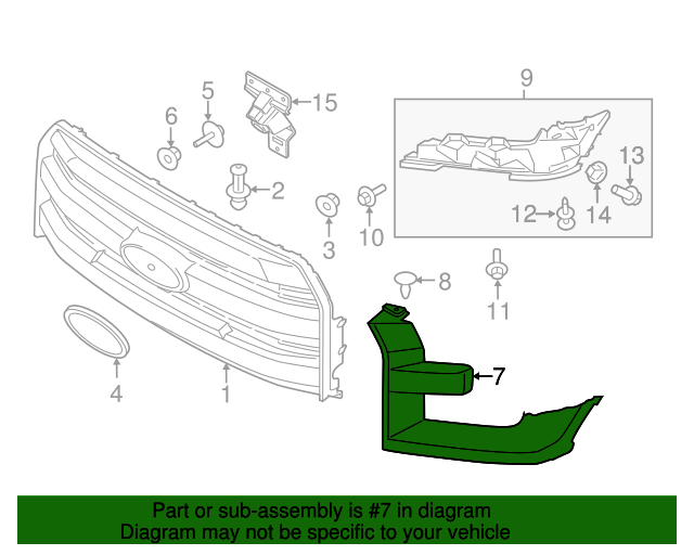 2015-2017 Ford F-150 Trim Molding - Driver's Side (LH) FL3Z-17C755-CPTM ...