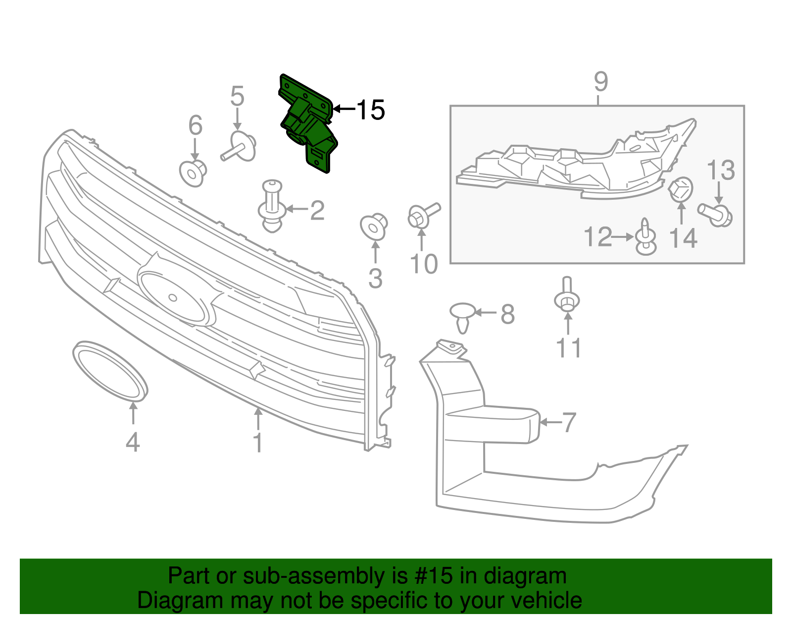 fl3z19g490c - High-Quality Front Camera for 2015-2017 Ford F-150 ...