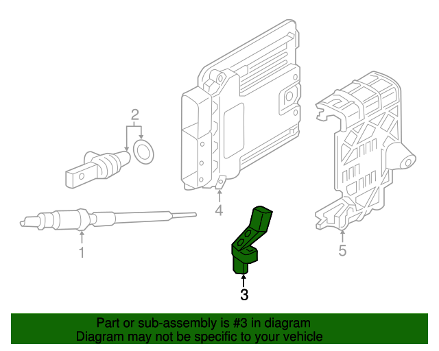 2015-2016 Audi A3 Crankshaft Position Sensor 04L-906-433-B | OEM Parts ...