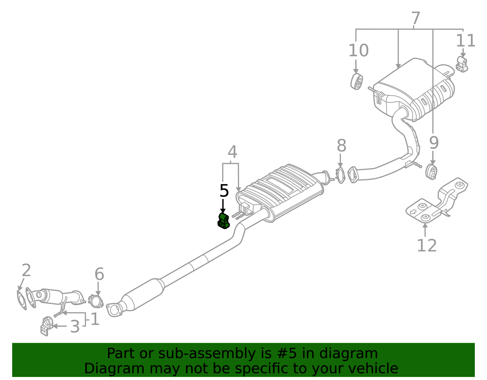 28761-J6000 - Muffler & Pipe Hanger 2019-2025 Kia | Kia.Parts Store