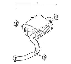 28710-R5400 - Rear Muffler 2021-2023 Kia Sorento | Kia.Parts Store