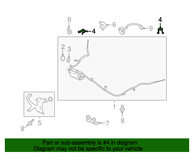 2010-2014 Subaru Actuator Assembly Clip 26042AA030 | Subaru Parts Store
