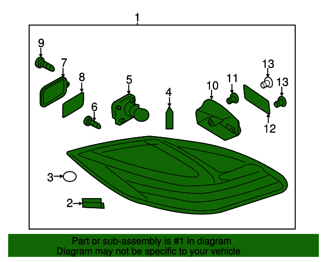 2014-2016 Porsche Panamera Tail Lamp Assembly 970-631-435-05 | Porsche ...