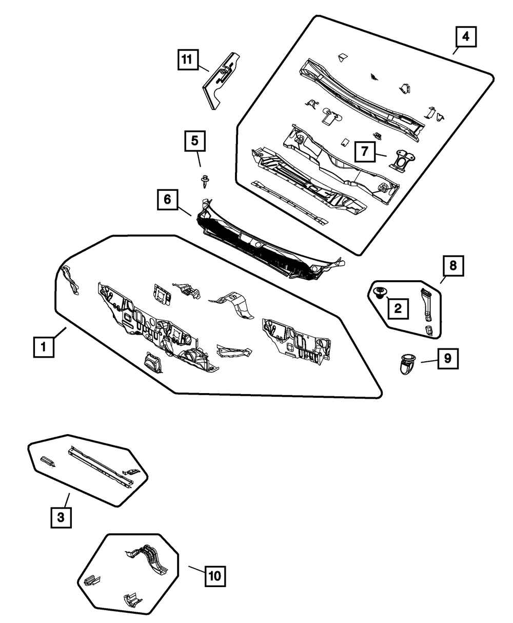 5155707AG - Cowl Top Panel 2007-2014 Chrysler | Mopar Factory Parts