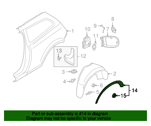 31283137 - Fender Flare 2008-2013 Volvo C30 | AutoNationParts.com