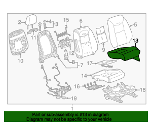84825663 - Light Wheat Front Passenger Side Seat Cushion Cover 2020 ...