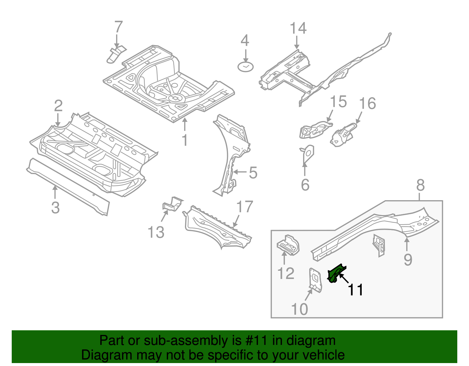 1K5-803-612 - High-Quality Frame Side Member Reinforcement for 2005 ...