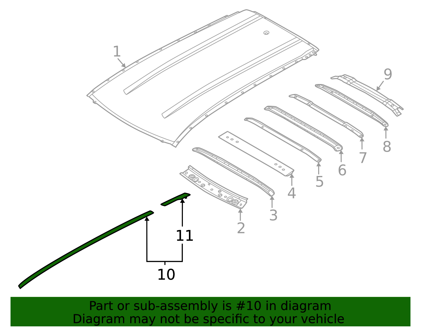 2021-2025 Nissan Rogue Roof Molding 73852-6RA0A | Sullivan Brothers Nissan