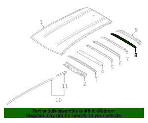 G3284-6RRMA - Roof Bow - 2021 Nissan Rogue | Nissan OEM Parts Direct