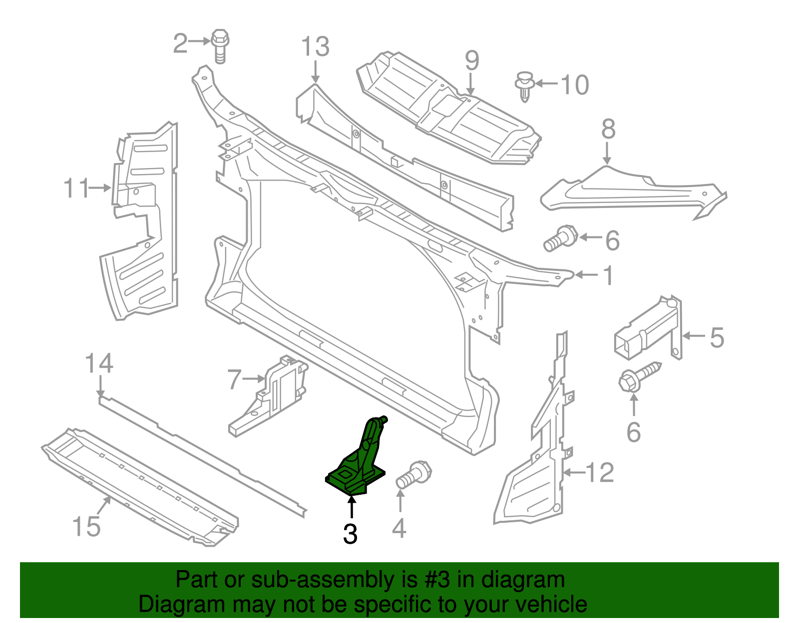 2013-2018 Audi Mount Plate 4G0-805-201-B | Audi OEM Parts Guy