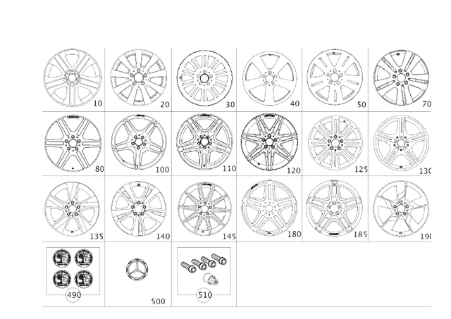 2009-2018 Mercedes-Benz Wheel Exchange Disc 212-401-31-02-7X10 ...