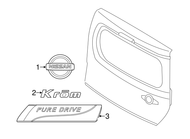 90889-1FA0A - Emblem 2009-2014 Nissan Cube | Nissan Parts & Accessories ...